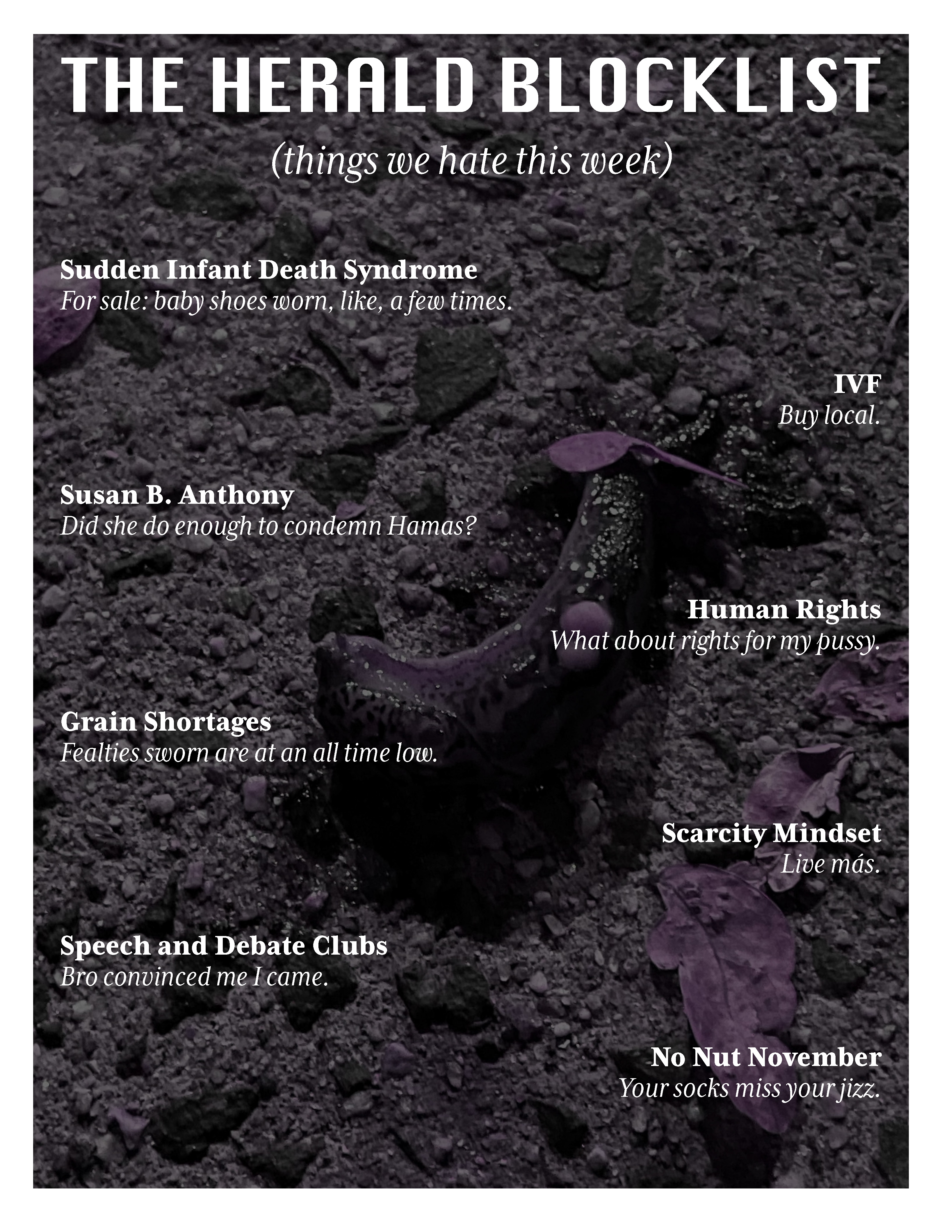 Blocklist (November 12th, 2023) – The Yale Herald